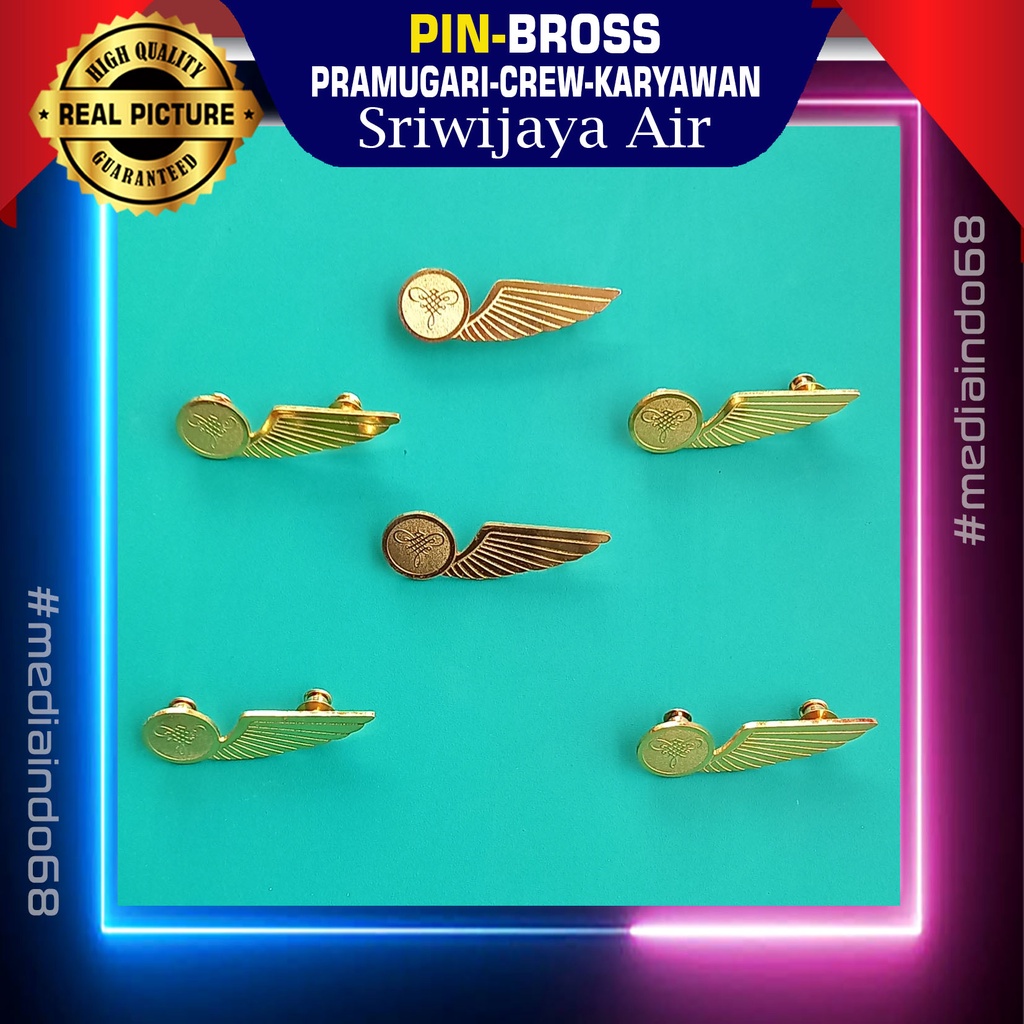 Jual Pin Wing Flight Attendant/Pramugari Sriwijaya Airlines Original | Shopee Indonesia