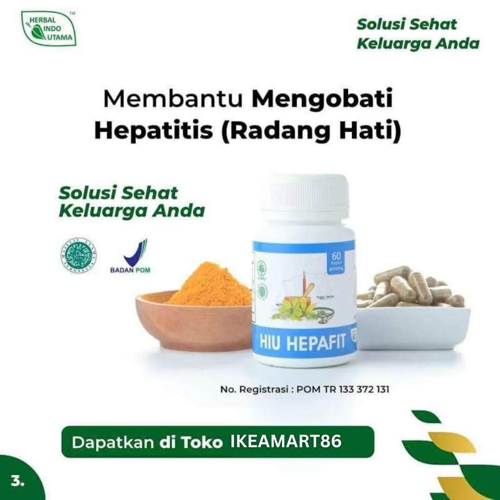Jual Hiu Hepafit - Obat Herbal Hepatitis 60 Kapsul Menyehatkan Organ Hati Mengobati Hepatitis ...