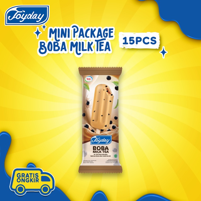 Jual Joyday Ice Cream Mini Package Boba Milk Tea - Isi 15 pcs Eskrim ...