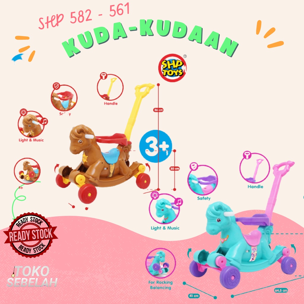 Jual Mainan Anak Tunggang Kuda-kudaan KUDA MSP 561 - TOSCA | Shopee ...