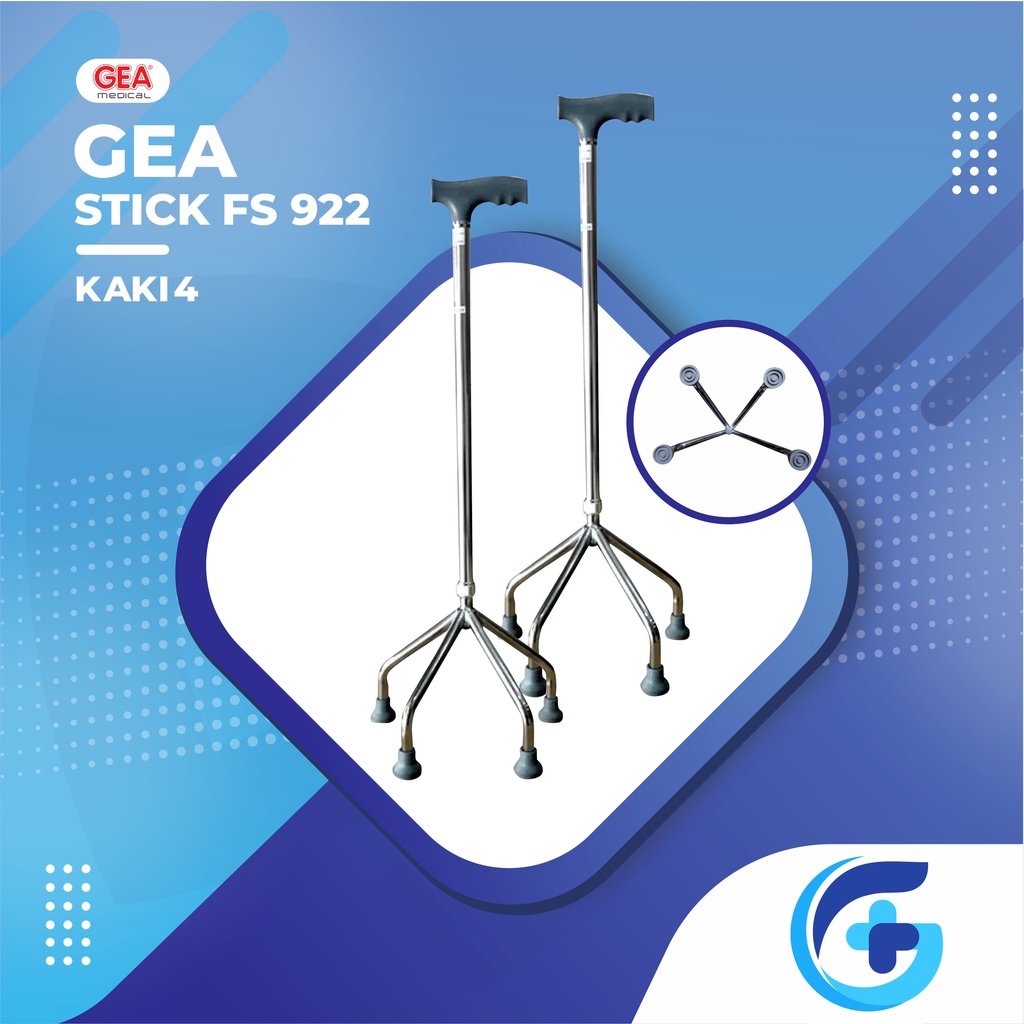 Jual GEA Stick FS 922 Kaki 4 / TONGKAT/ ALAT BANTU JALAN | Shopee Indonesia