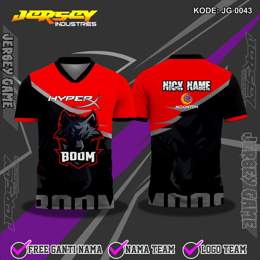 Jual Jersey GAme Free Fire Desain Keren, Baju Jersey Team E Sport Full ...