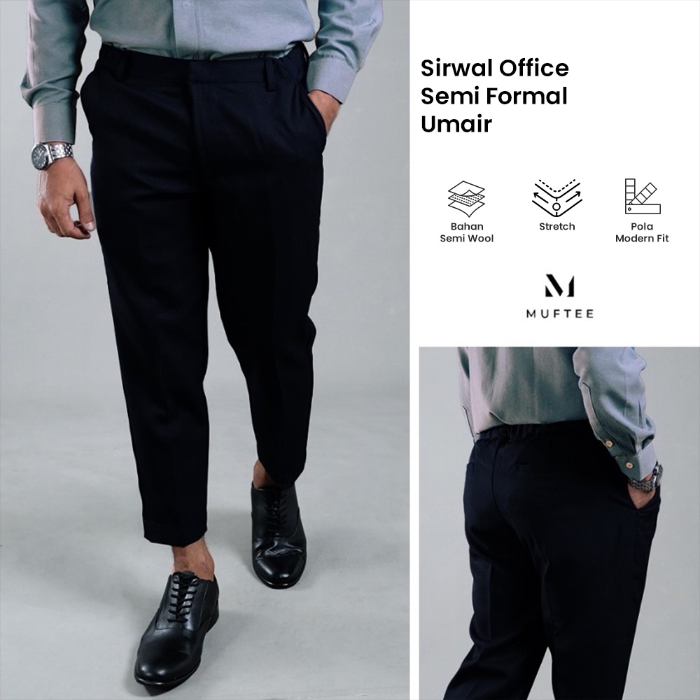 Jual Muftee Umair Celana Sirwal Pria Kantor Semi Formal Stretch Warna ...