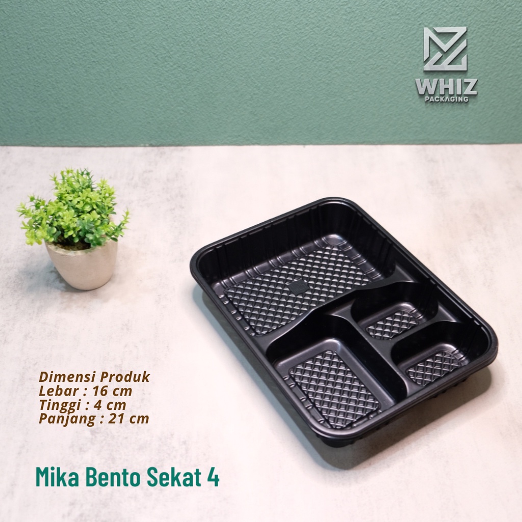 Jual [50 PCS] Mika Bento Sekat 4 TAHAN PANAS / Tray Bento / Box Bento ...