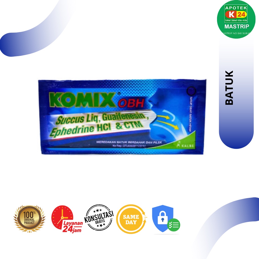 Jual Komix OBH Sachet / Batuk Berdahak Pilek / 6 Tahun-Dewasa / 7ml ...