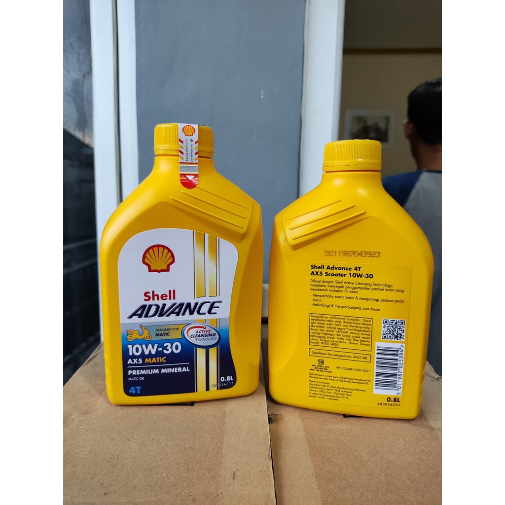 Jual Oli Shell Advance AX5 Matic Oil Scooter 10W-30 0.8L 800ml | Shopee Indonesia