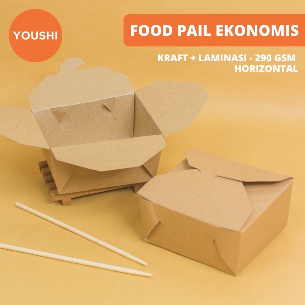 Jual (10pcs)Food Pail Rice Bowl Kemasan Rice Box Kotak Nasi Bento ...