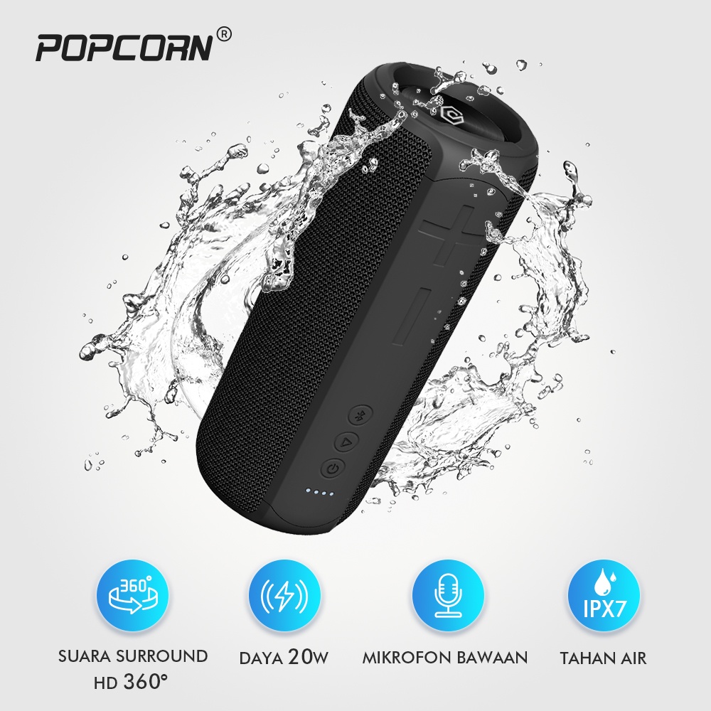 Jual POPCORN 20W High Power Bluetooth Speaker Luar Ruangan Bersepeda/Berkemah Speaker Portabel ...