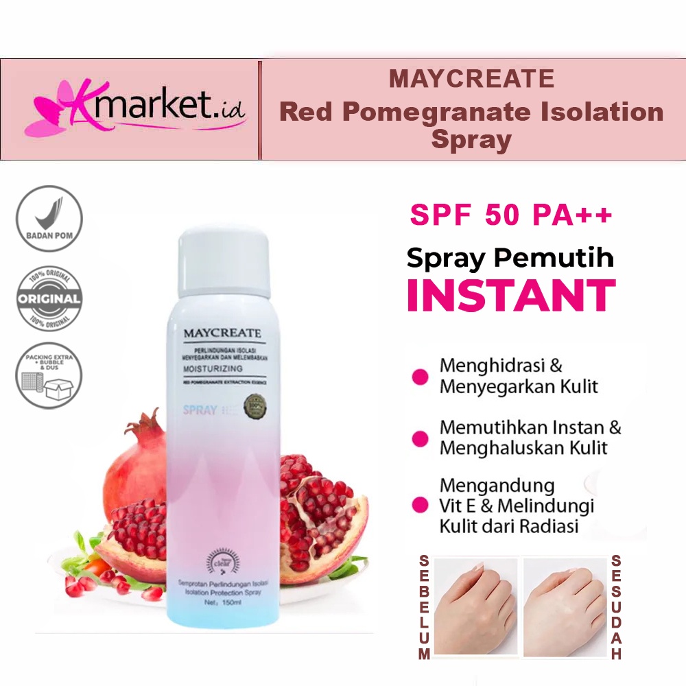 Jual [BPOM] MAYCREATE MOISTURIZING SPRAY | RED POMEGRANATE ISOLATIN ...