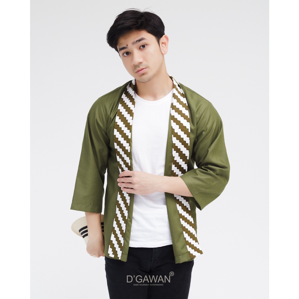 Jual NAM-NAM Army Baju Kimono Outer Atasan Pria Dewasa Outfit Lebaran ...