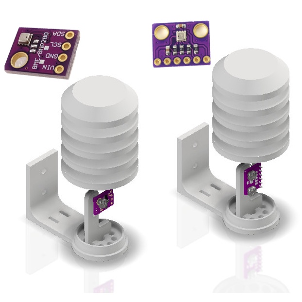 Jual BME280 BME 280 Stevenson box temperature sensor suhu case | Shopee ...