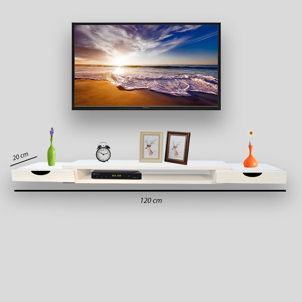 Jual Rak Tv Dinding Tempel Minimalis 120x20x7cm - Meja Tv Dinding ...