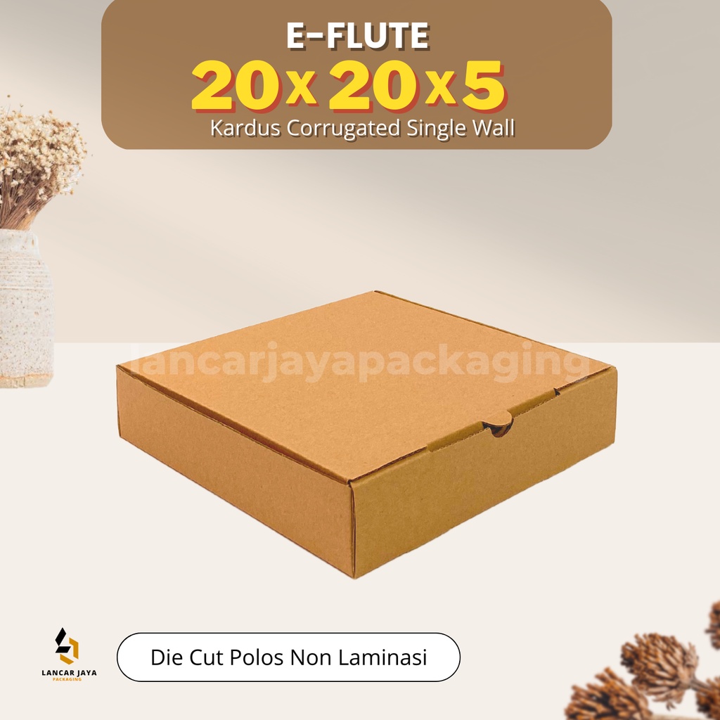 Jual E-FLUTE Box Kardus Coklat Packaging Olshop Souvenir Kotak Baju ...