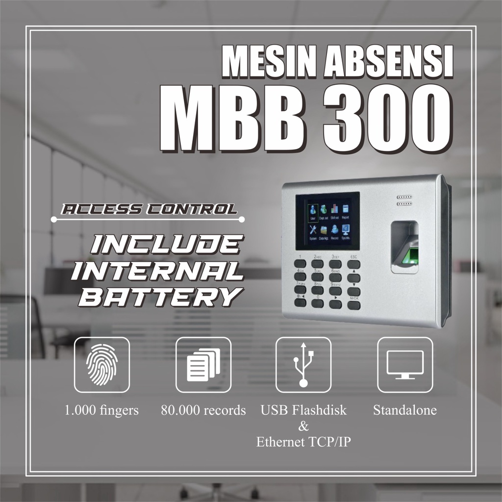Jual Fingerprint - Mesin Absensi MBB300 Absen Sidik Jari Kartu RFID ...