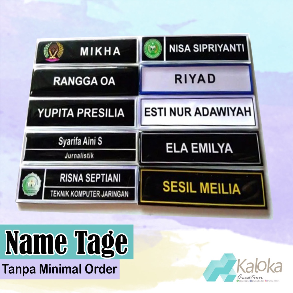 Jual NAME TAG / NAME TAG MURAH / NAMETAG TERMURAH / PAPAN NAMA / ID ...