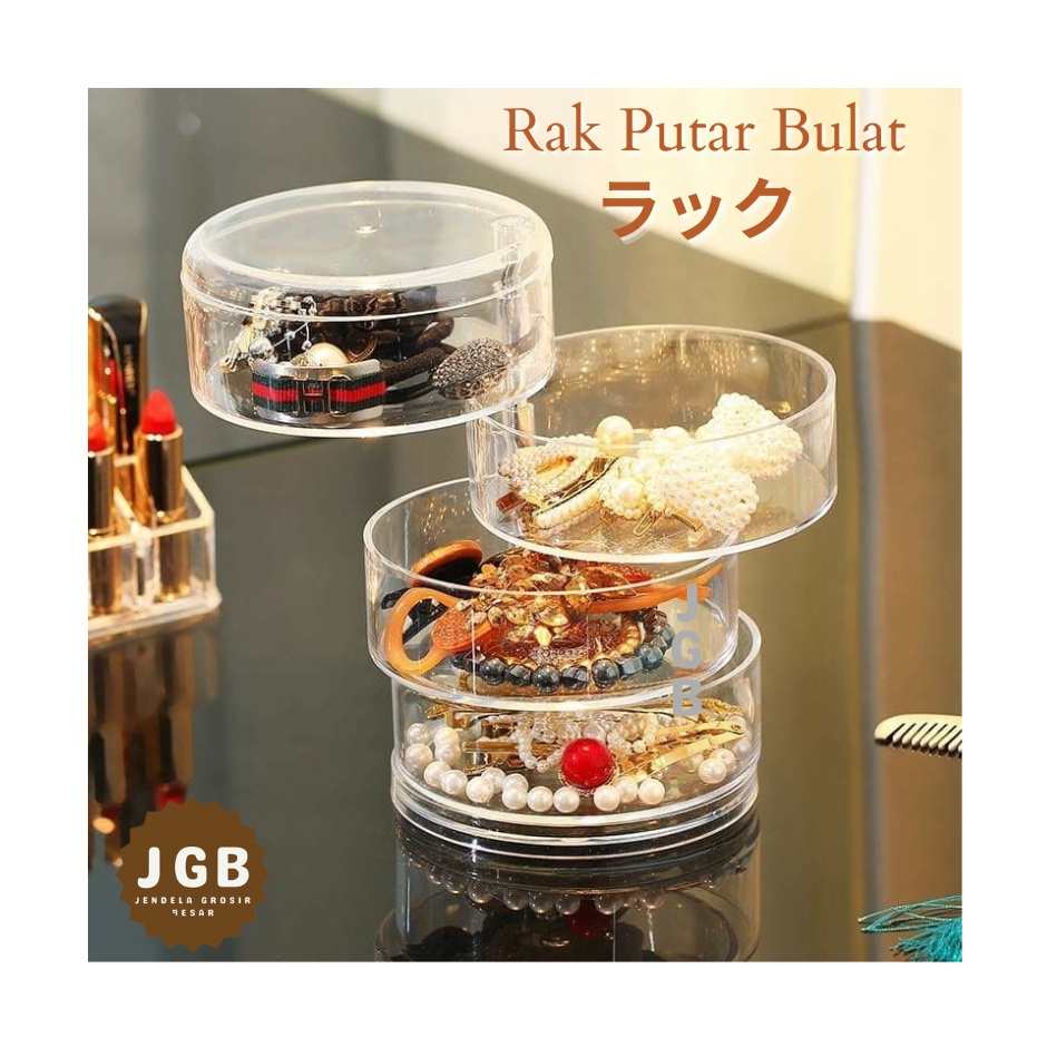 Jual Rak Putar Bulat Akrilik 4 Susun Perhiasan dan Aksesoris - Rak ...