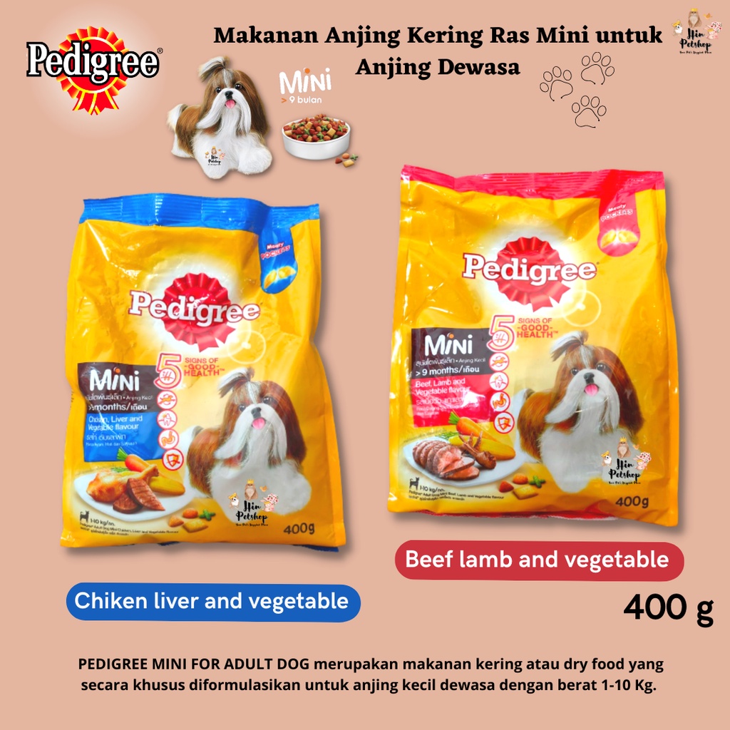 Jual PEDIGREE Mini Makanan Anjing Ras Mini 400g | Shopee Indonesia