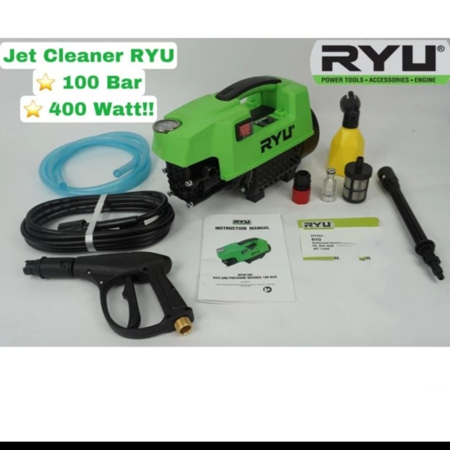 Jual ORI Steam Jet Cleaner RYU Mesin Cuci Mobil Motor 400 Watt 100 RPW ...