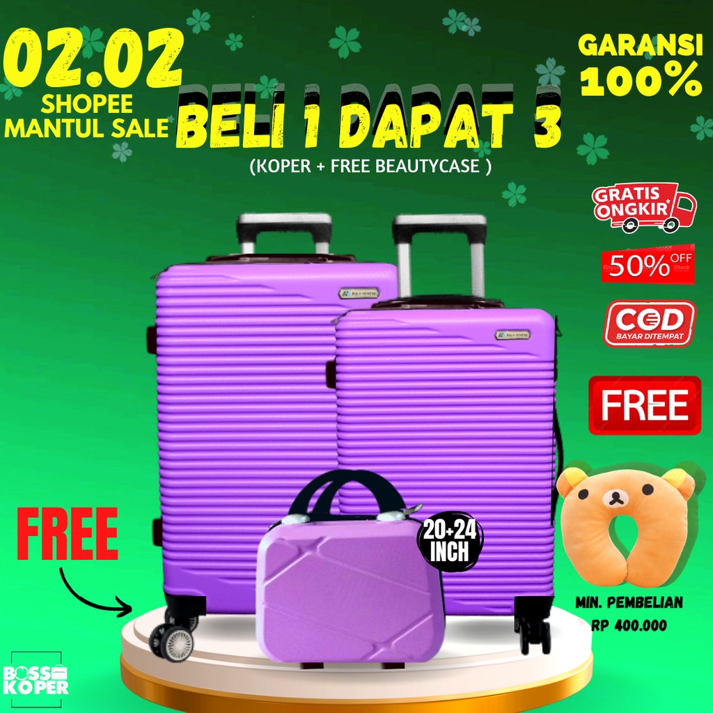 Jual Koper Set 20+24 inch Polo ukuran kabin-koper cabin-koper bagasi ...