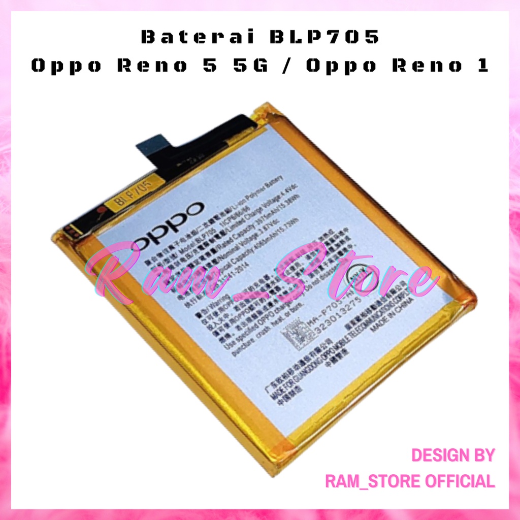 Jual Baterai Batre Battery OPPO RENO 5 5G Blp 705 4065 mAh | Shopee ...
