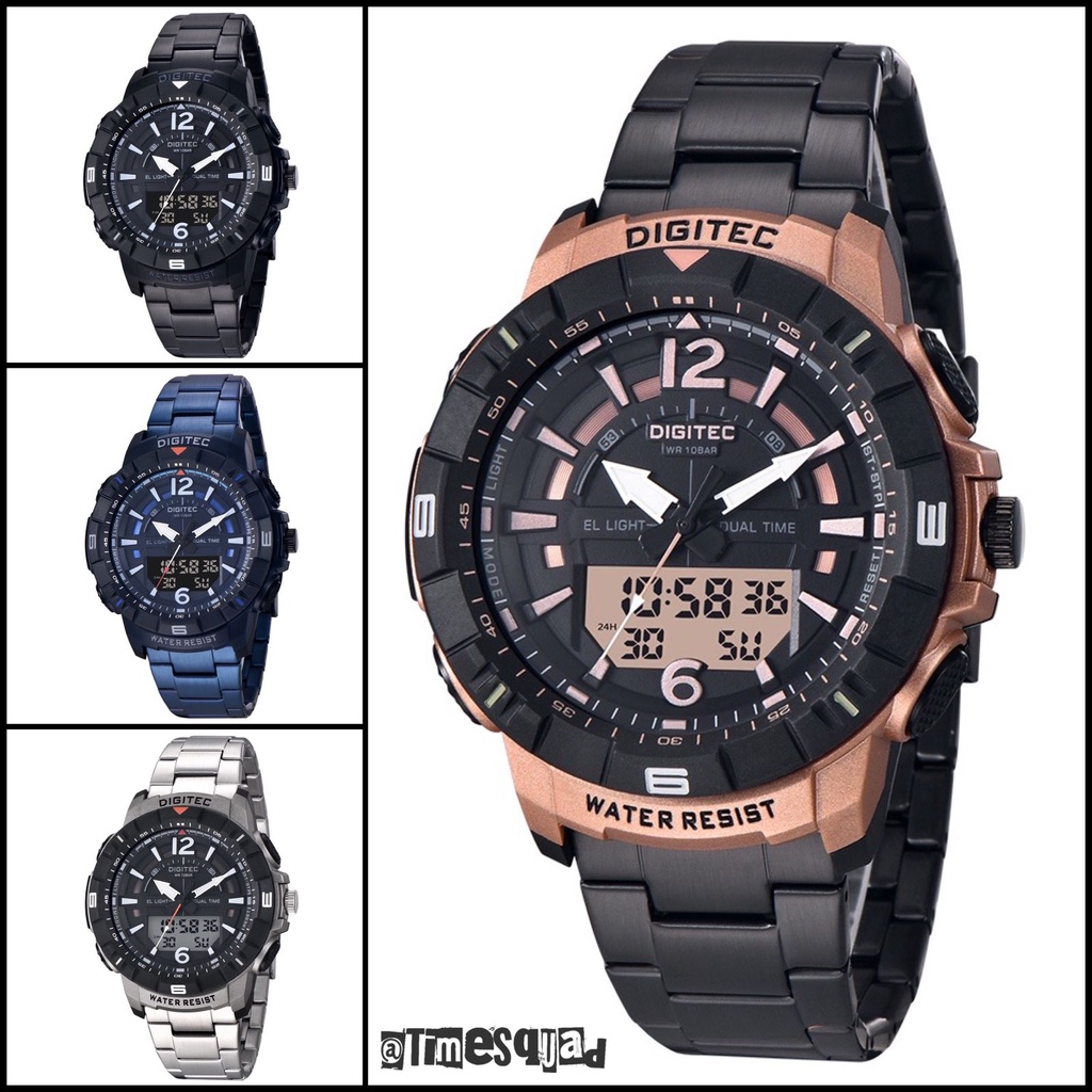 Jual Digitec DA-2131R Jam Tangan Rantai Pria Analog Digital Original ...