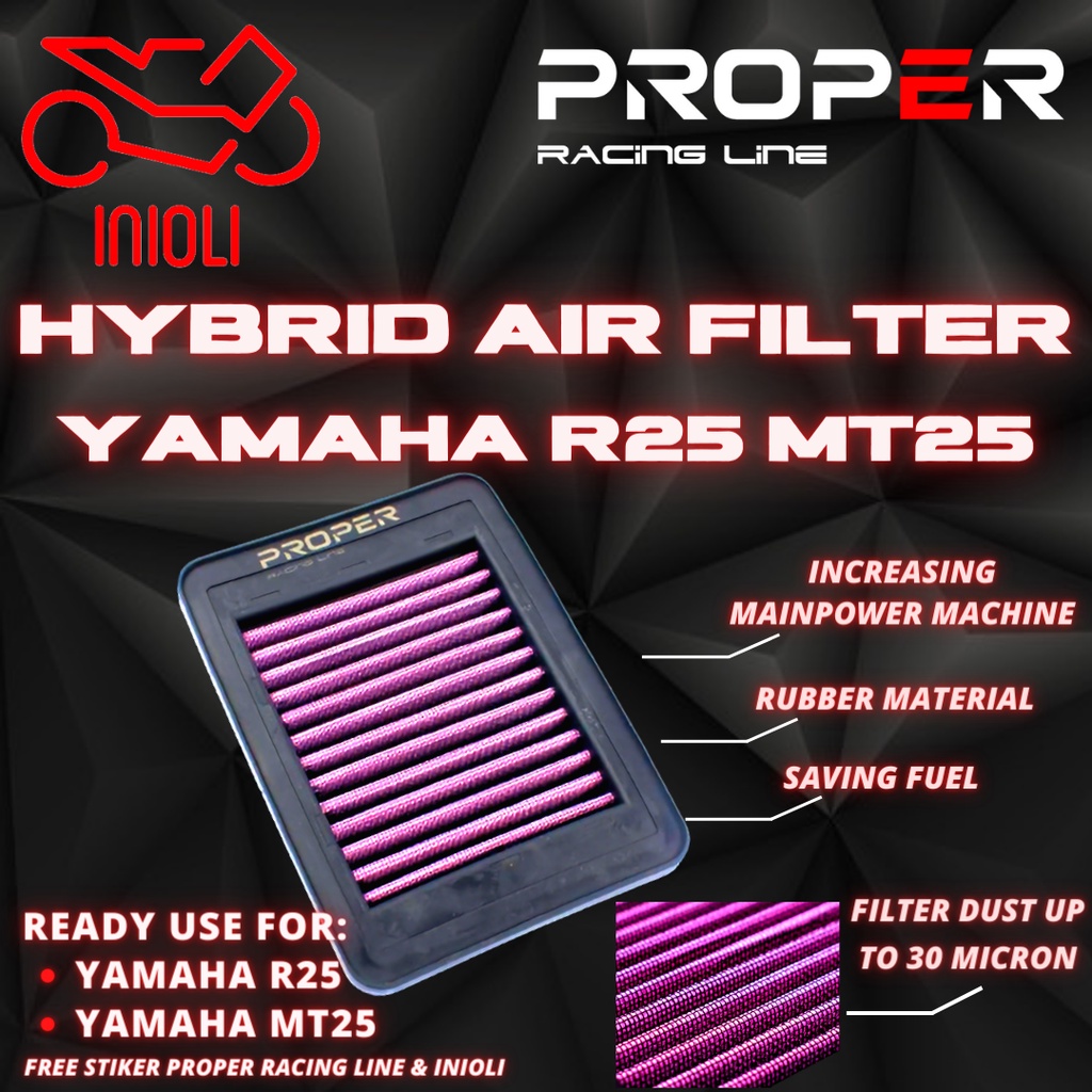 Jual FILTER UDARA PROPER RACING LINE YAMAHA R25 MT25 R 25 MT 25 HYBRID ...
