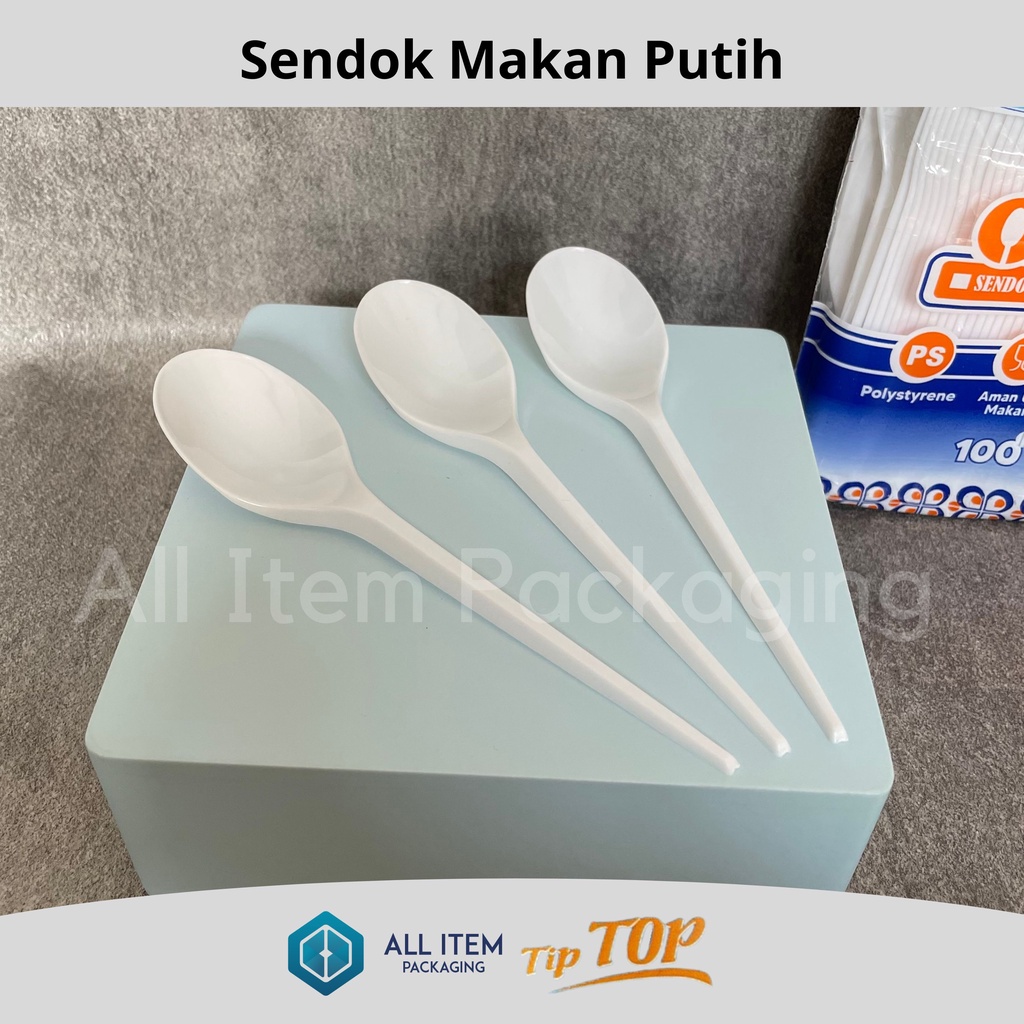 Jual Sendok Makan TIPTOP Putih Susu / Sendok Makan Plastik / Spoon @100 ...