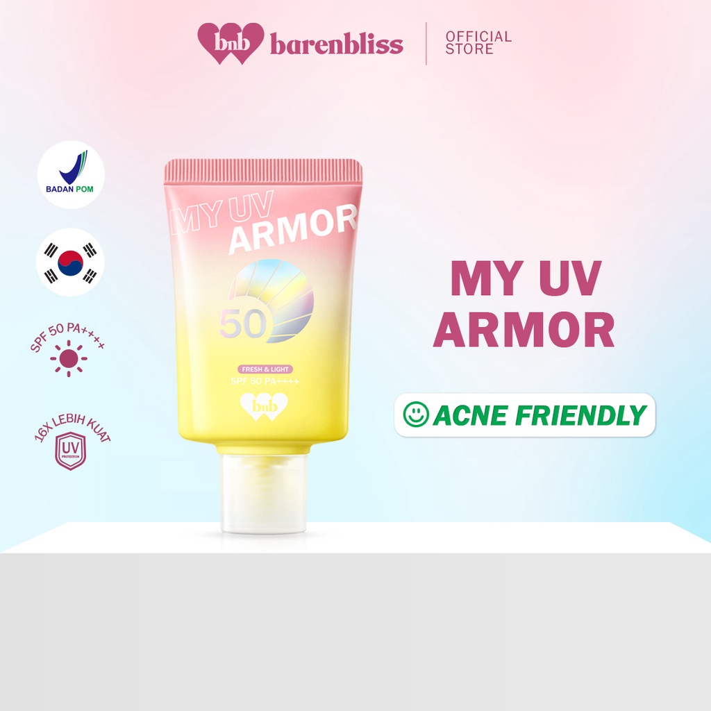 Jual ORIGINAL BNB Barenbliss My UV Armor SPF 50 PA++++ - Face Sunscreen gel Moisturizer | Shopee ...