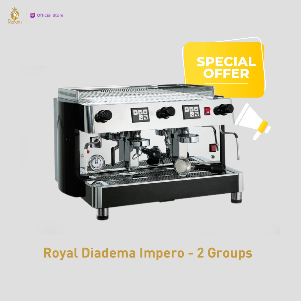 Jual Espresso Coffee Machine | Royal Diadema Impero – 2 Group, 8 Liter ...