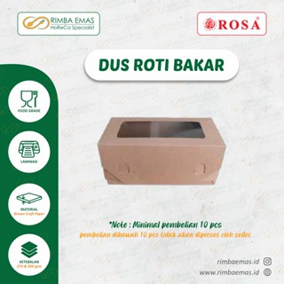 Jual DUS ROTI BAKAR (DUS KRAFT / DUS BROWN KRAFT JENDELA / DUS SNACK ...