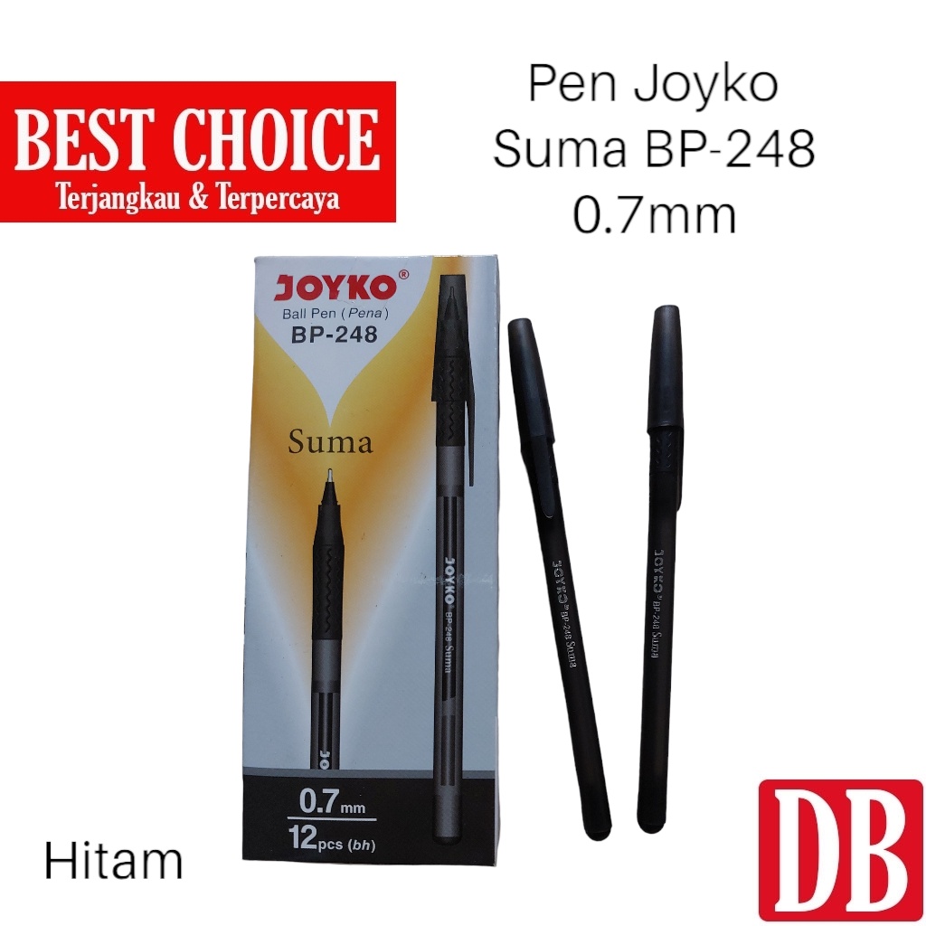 Jual Ballpoint / Pulpen Joyko Murah Suma 0.7mm Hitam (12 pcs) | Shopee ...