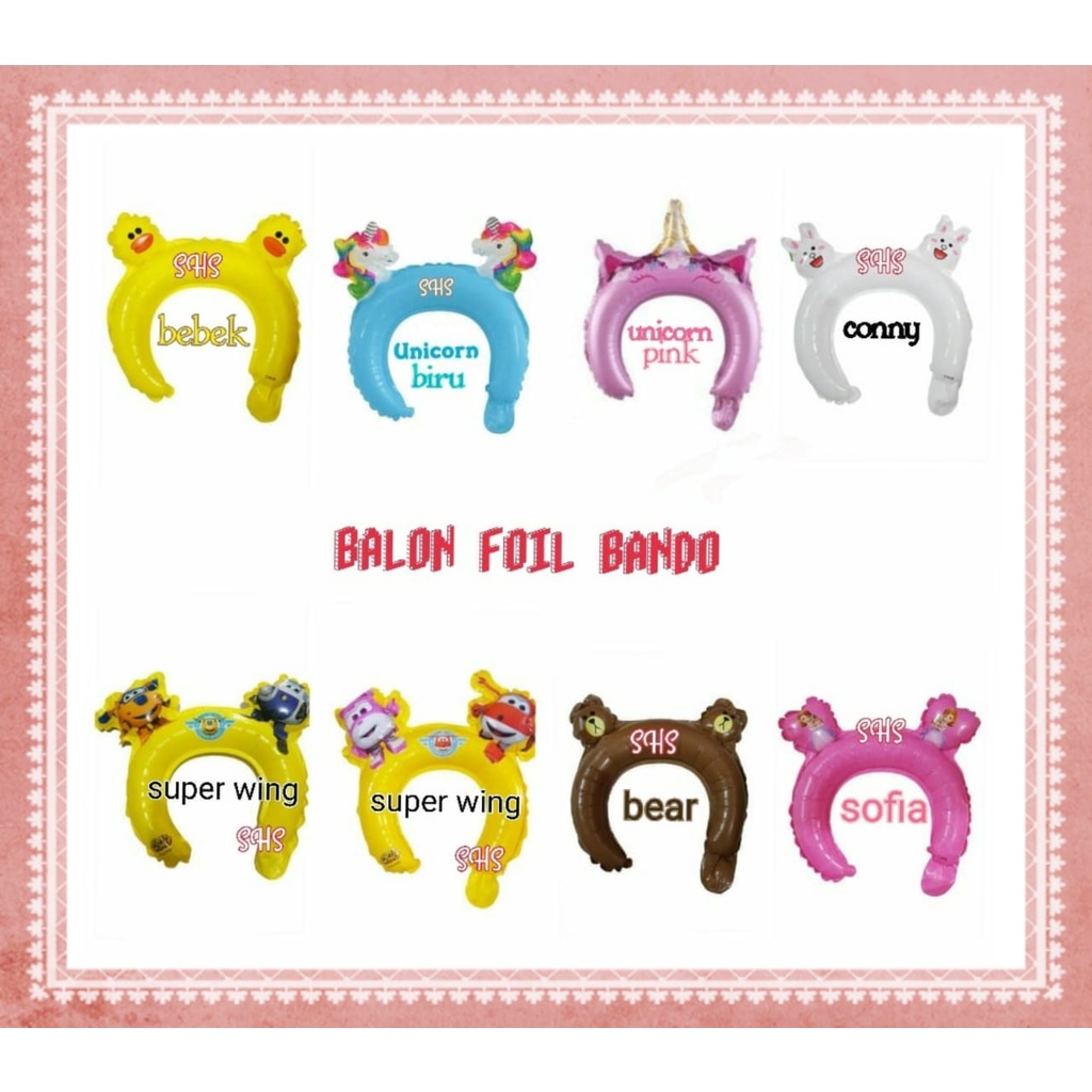 Jual BALON FOIL KARAKTER BANDO 1 PAK (50 PCS) | Shopee Indonesia