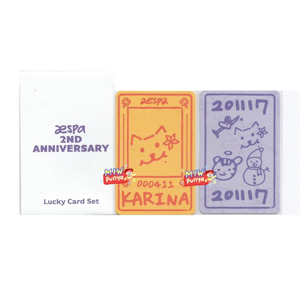 Jual lucky card only karina md 2nd anniversary aespa pc photocard ...
