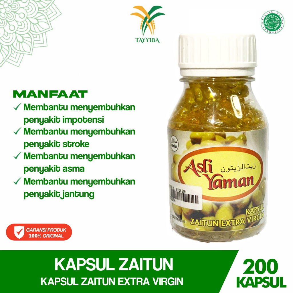 Jual Kapsul Zaitun Extra Virgin Obat Herbal Penyakit Dan Pencegahan 200 ...
