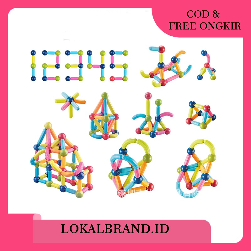Jual Magnetic Stick Merakit Mainan-mainan Edukasi Anak Pendidikan Anak ...