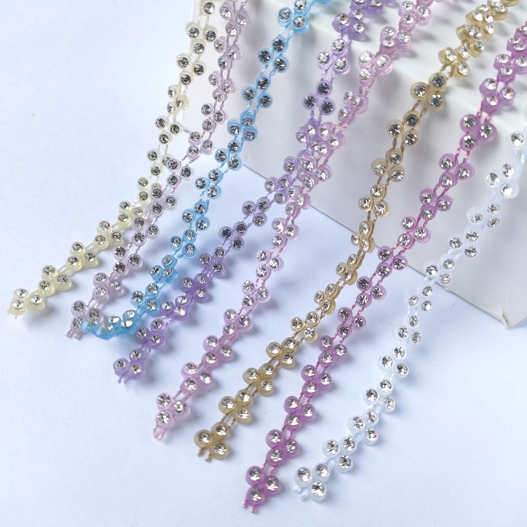 Jual Payet diamond aplikasi kristal variasi rell roll mata 3 per 50 cm ...