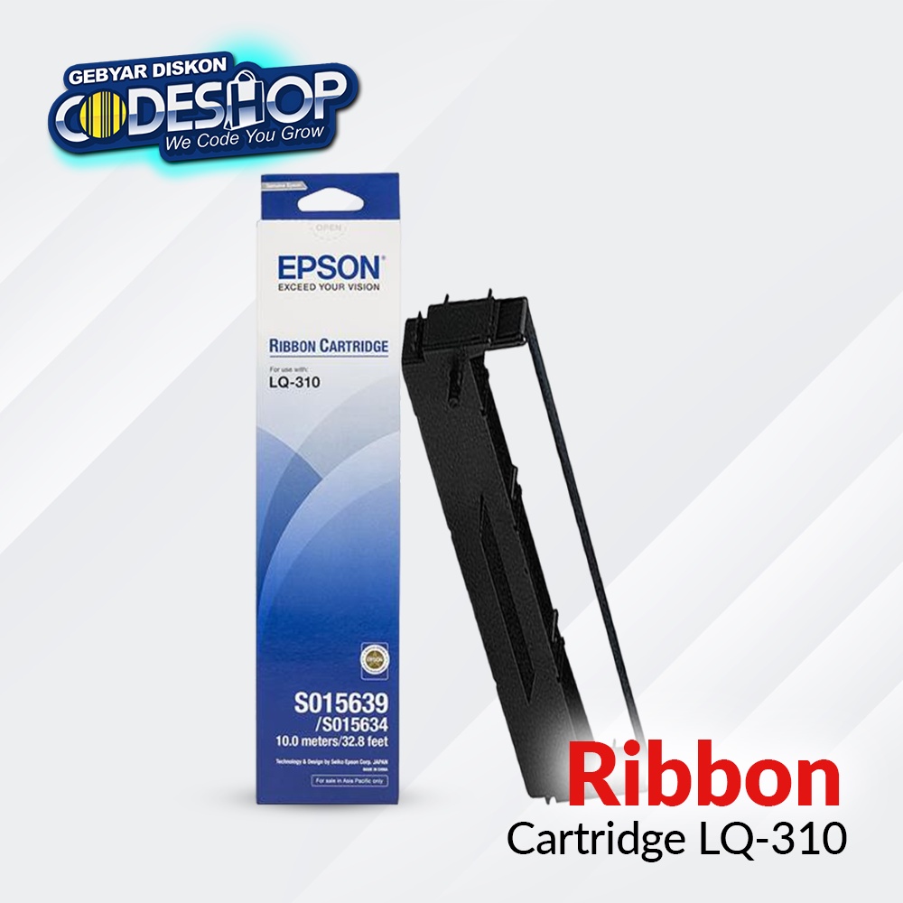 Jual Epson LQ-310 Ribbon Cartridge Black Hitam Printer Dot Matrix LQ310 ...