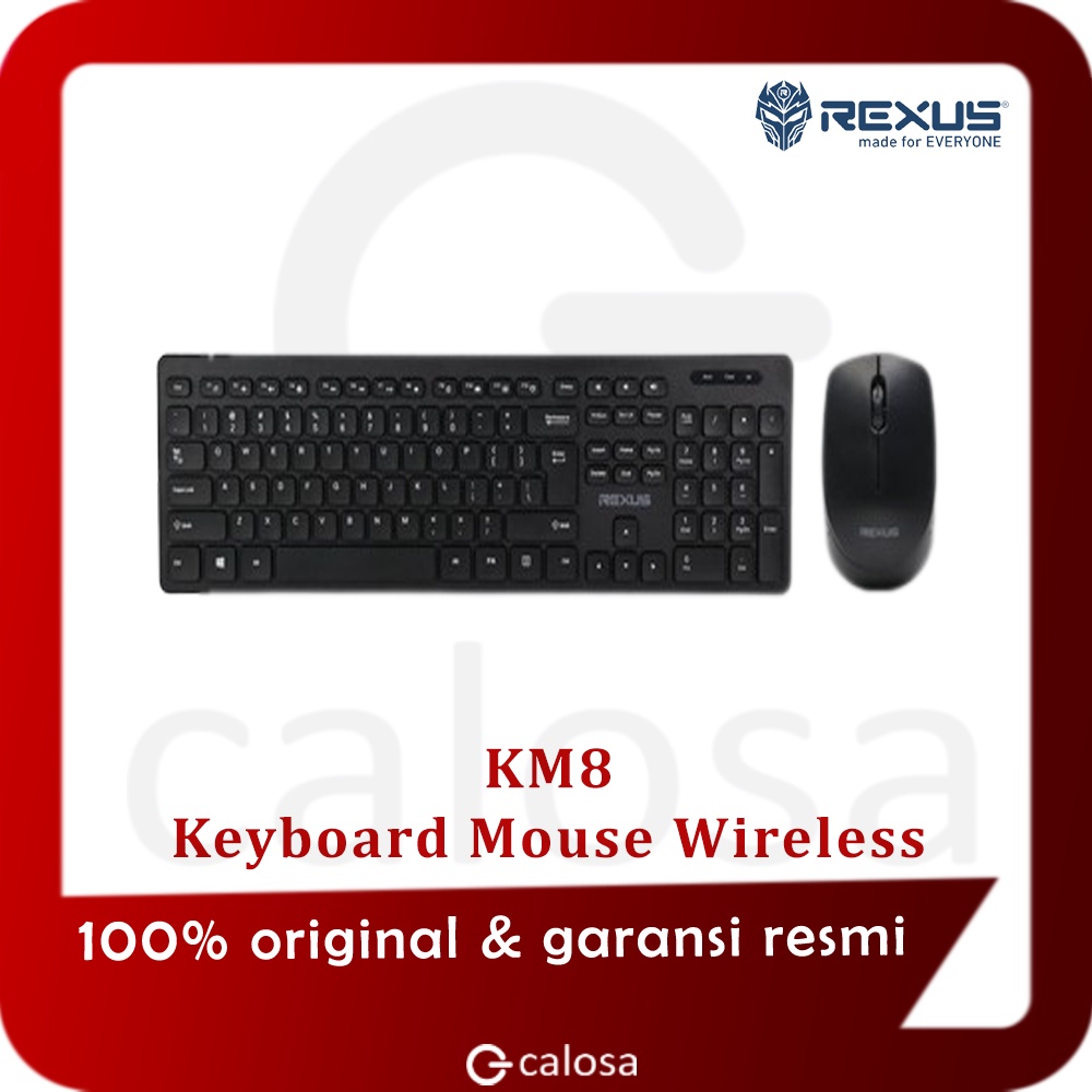 Jual Rexus Keyboard + Mouse Wireless KM8 Combo Garansi Resmi | Shopee Indonesia
