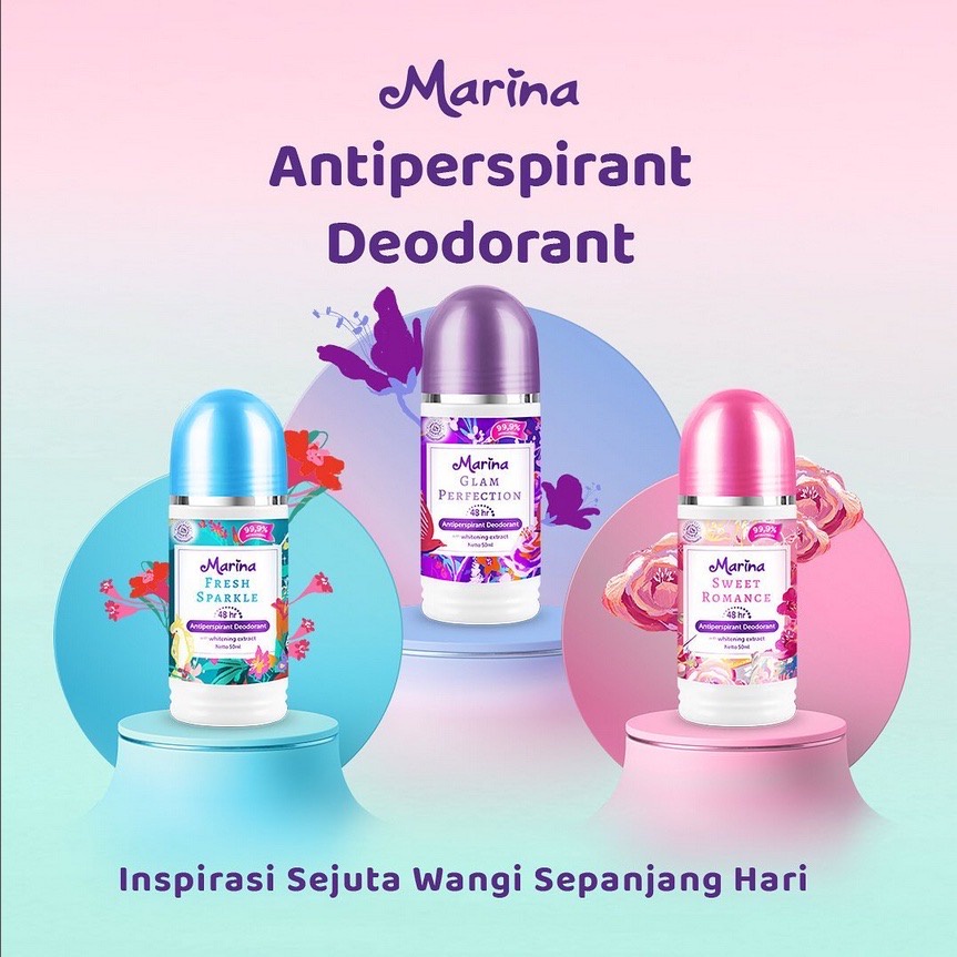 Jual Marina Antiperspirant Deodorant Roll On 50gr | Shopee Indonesia