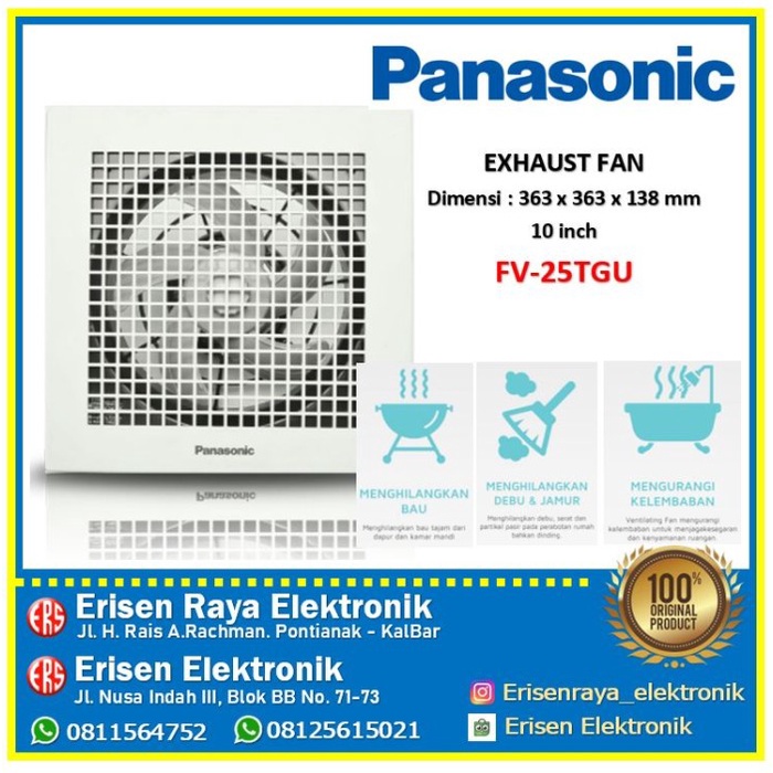 Ceiling Exhaust Fan Panasonic 10 Inch Fv 25tgu | Shelly Lighting