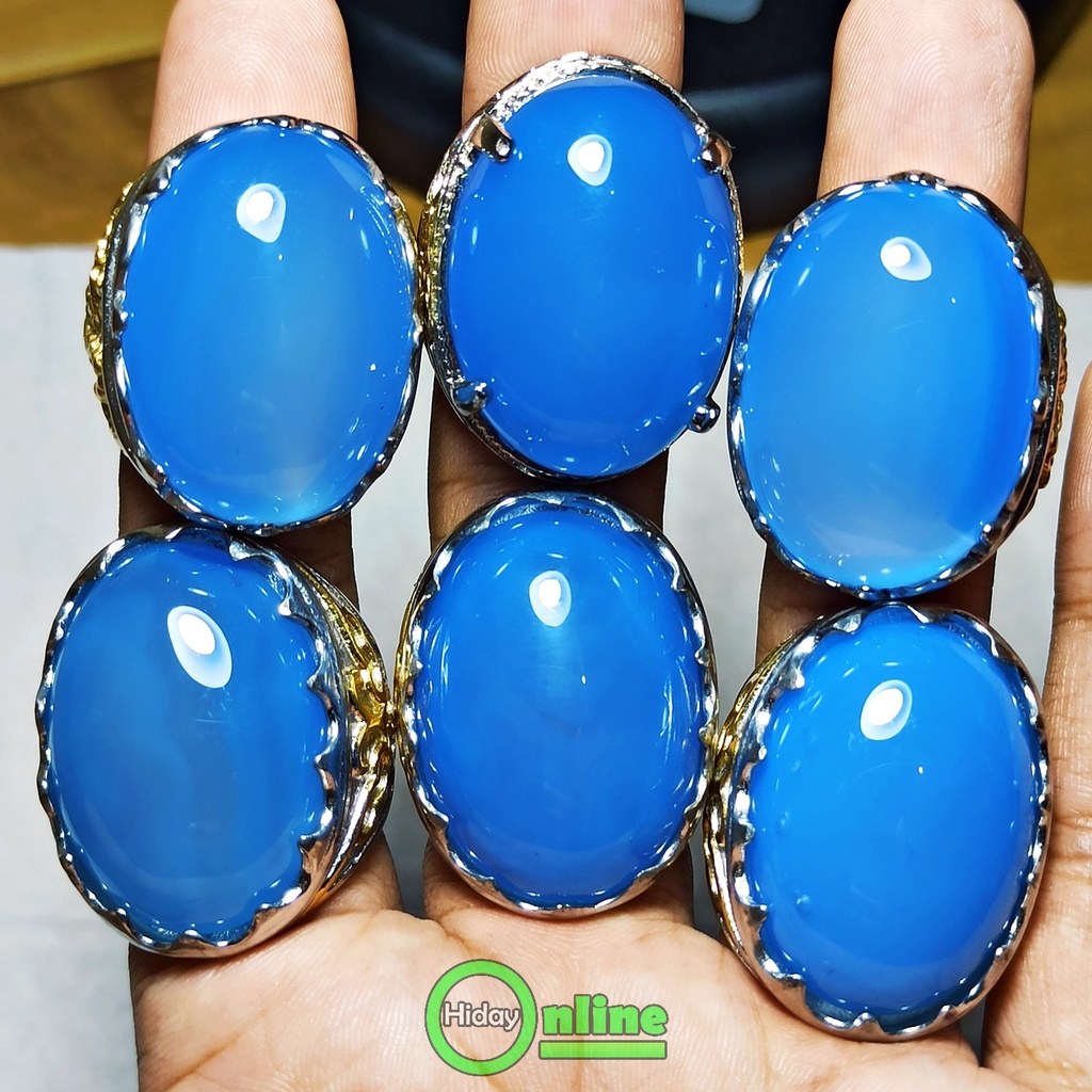 Jual CINCIN BATU NATURAL ANGGUR BIRU LANGIT JUMBO KRISTAL | Shopee ...