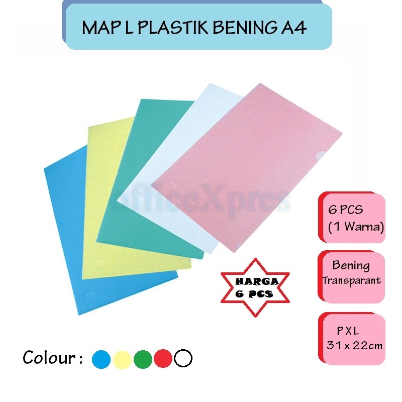 Jual Map L A4 / Map Dokumen / Map Bening Clear Sleeve / Clear Folder A4 ...