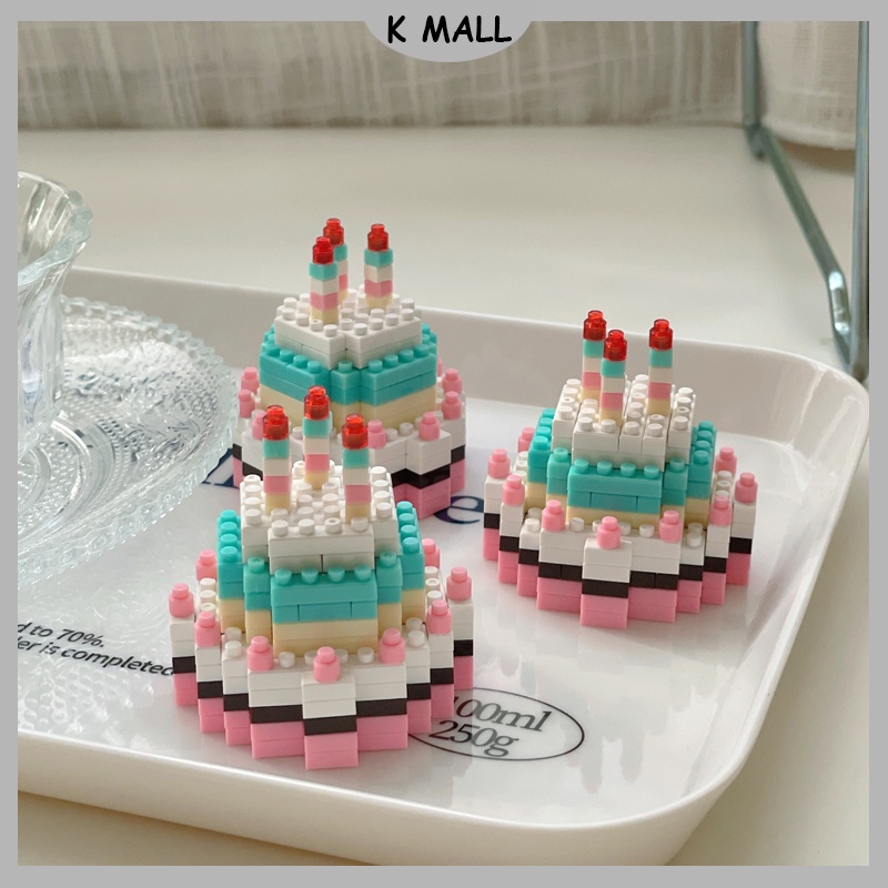 Jual Ulang Tahun Kue Kecil Balok Miniatur Partikel Kecil Dirakit Blok ...