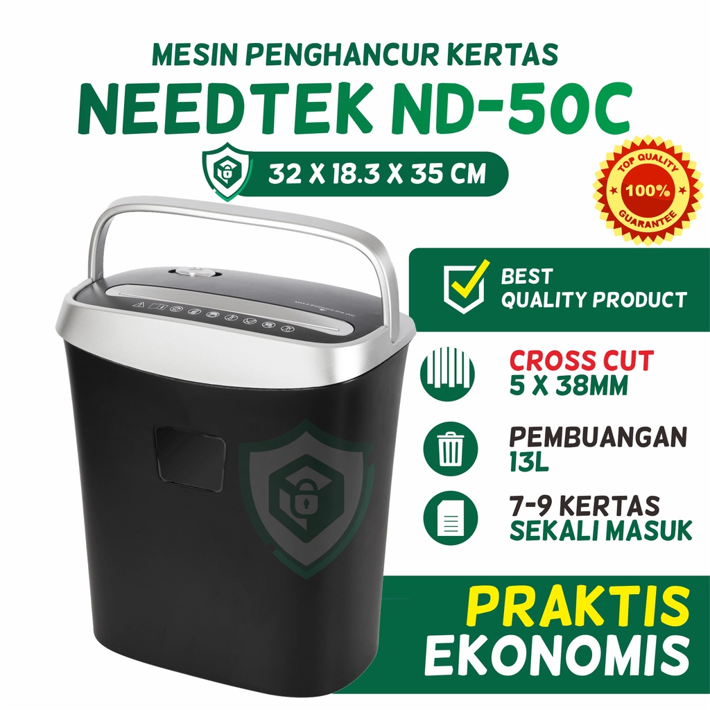 Jual Mesin Penghancur Kertas Paper Shredder Needtek ND50C Cross Cut 13L ...