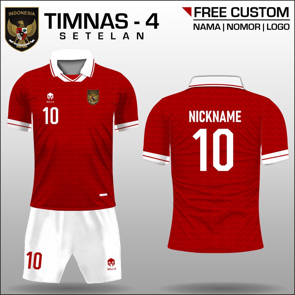 Jual Set jersey celana bola timnas indonesia u 20 baju kerah piala asia ...