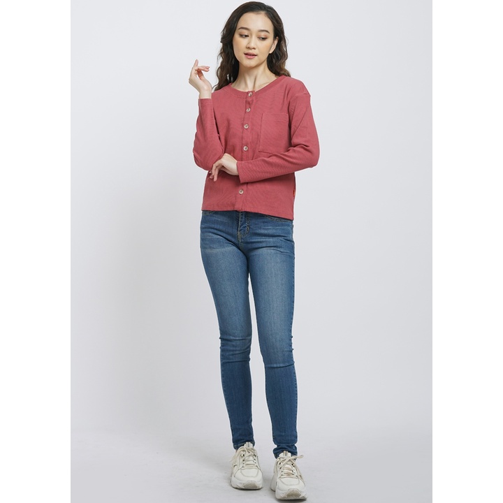 Jual DUST Cardigan Saharsa Merah (D. 71627) | Shopee Indonesia