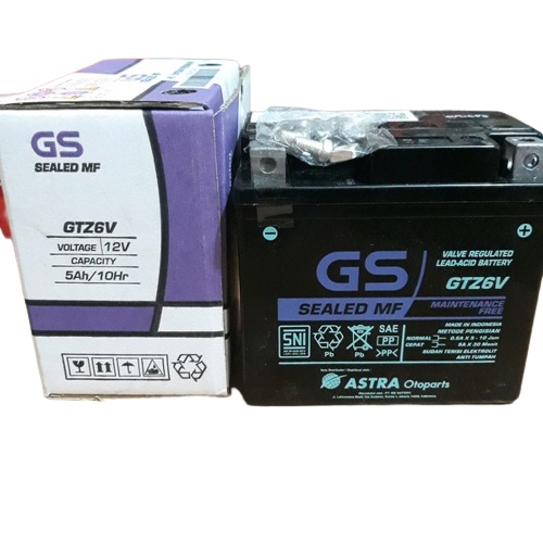 Jual Aki / Accu GS Astra GTZ6V MF | Shopee Indonesia