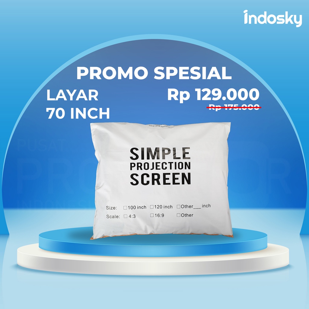Jual Layar Proyektor Portable 70 Inch | Simple Screen Projector ...