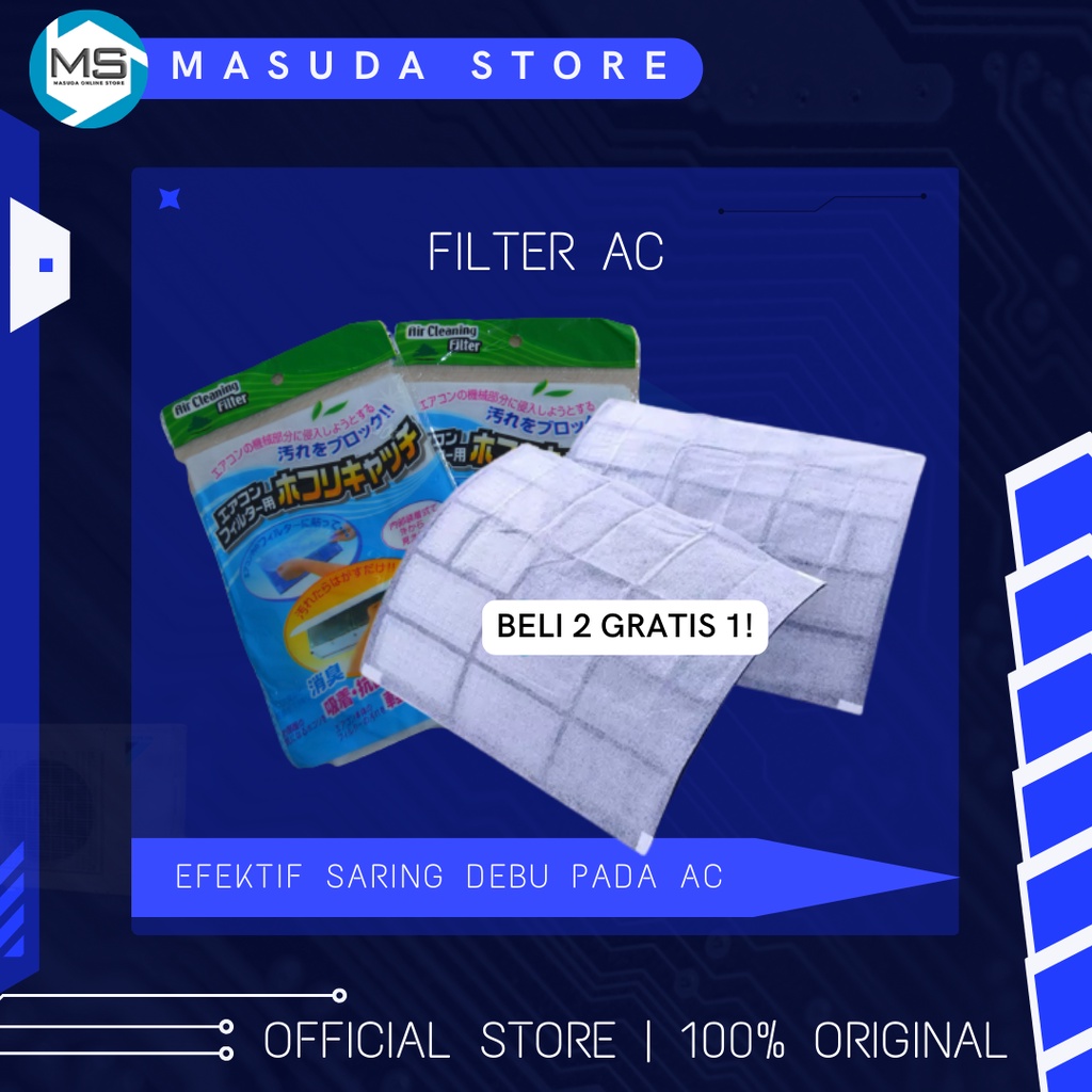 Jual FILTER AIR CONDITIONAL 1/2-2PK SARINGAN AC FILTER AC SPLIT ANTI ...