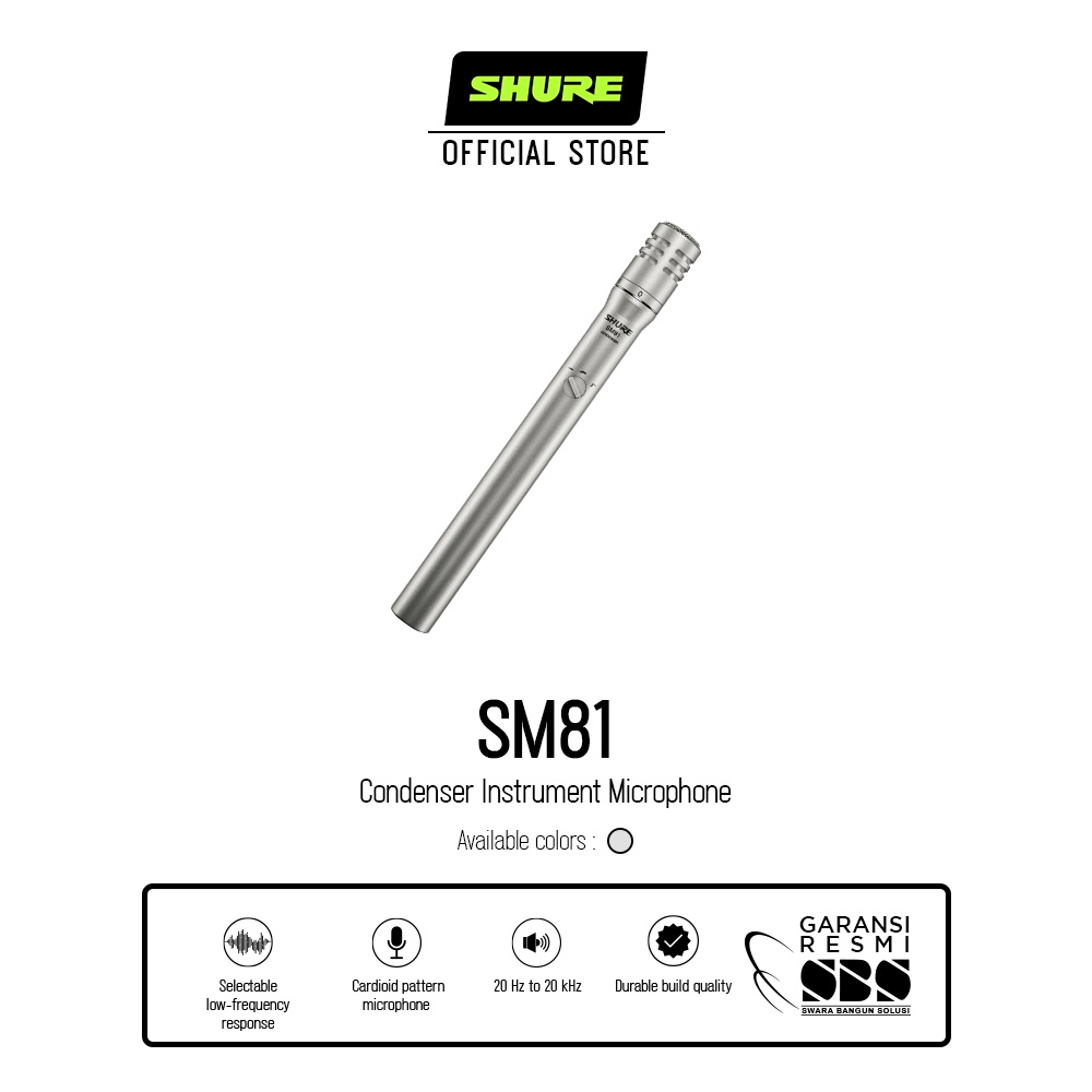 Jual Shure SM81-LC-X Condenser Instrument Microphone | Shopee Indonesia